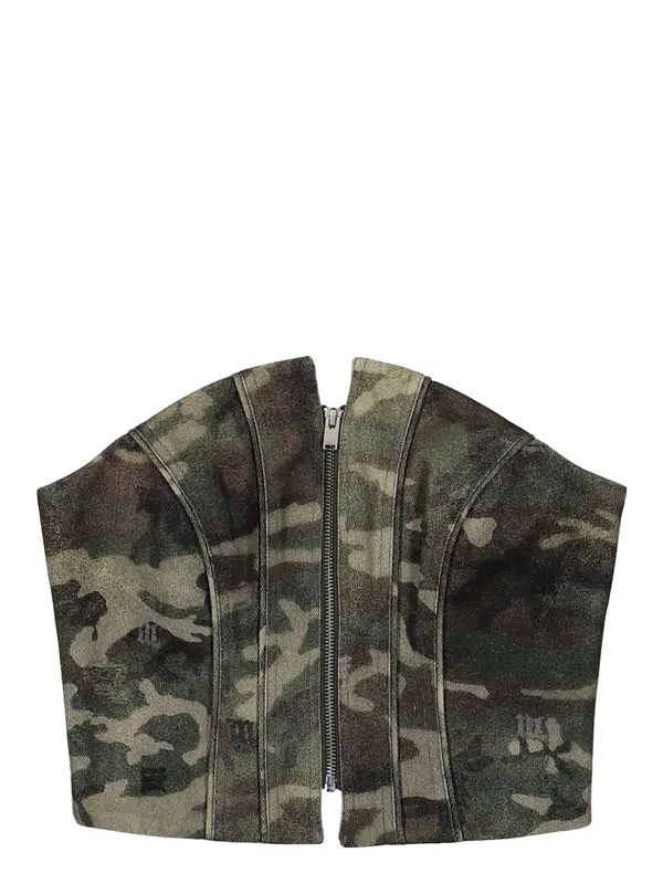 MISBHV Camo Corset Top - Green