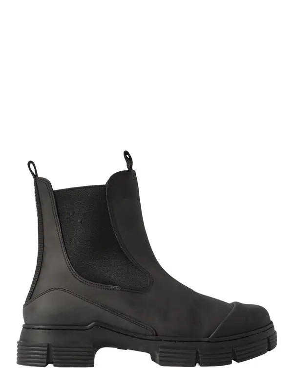 GANNI Net Sustain Rubber Chelsea Boots - Black