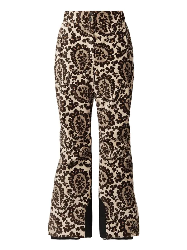 Fendi Printed Velvet Bootcut Ski Pants - Neutrals