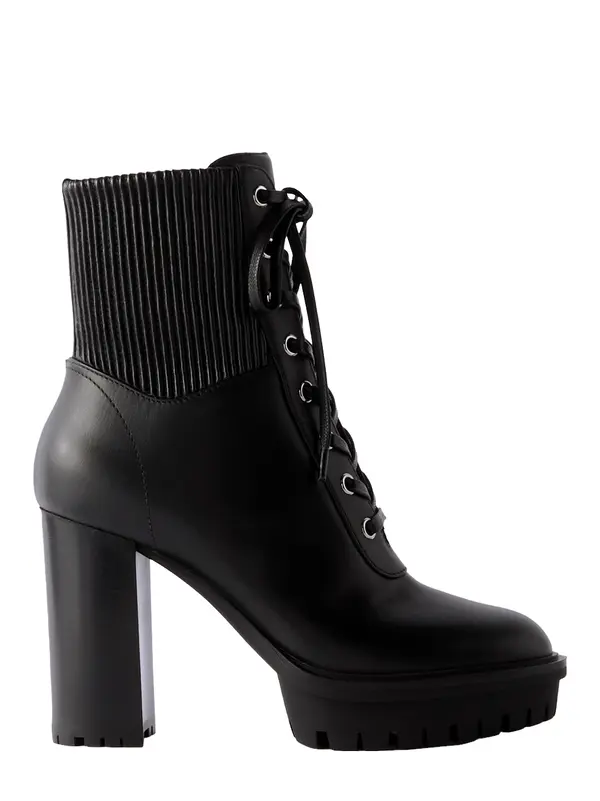 GIANVITO ROSSI Martis 70 Leather Ankle Boots - Black