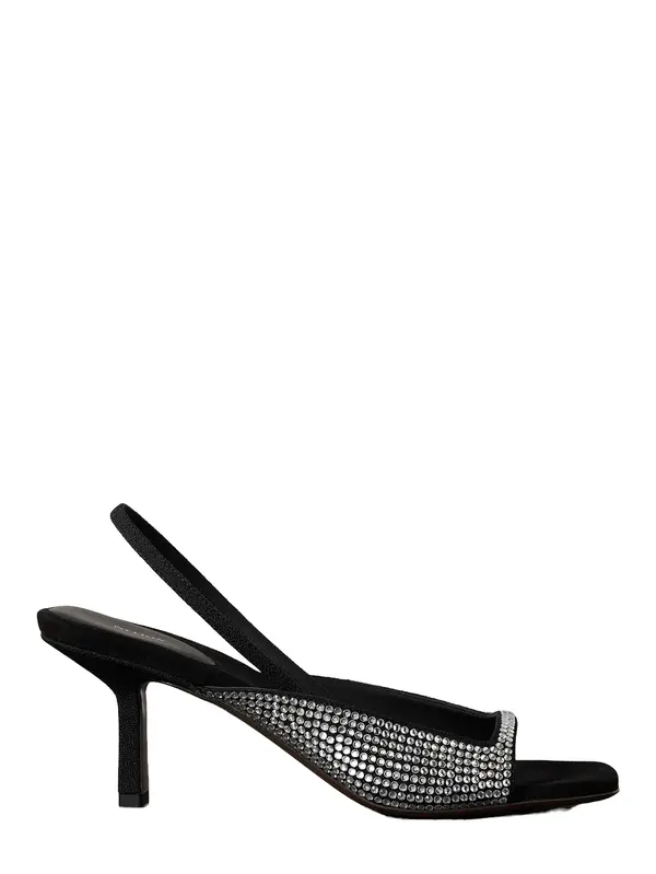 NEOUS Kamui Crystal-embellished Leather Slingback Sandals - Black