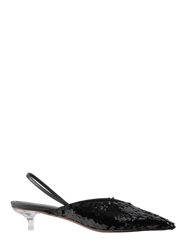 NEOUS Irena Sequined Slingback Pumps - Black