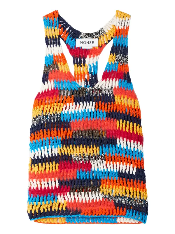 Monse Crocheted Pima Cotton-blend Tank - Red