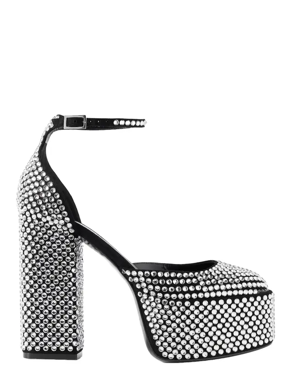 Paris Texas Dalilah Crystal-embellished Platform Pumps - Silver