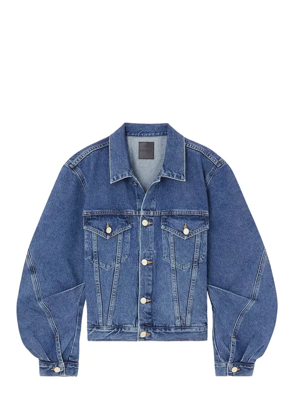 GOLDSIGN Paneled Denim Trucker Jacket - Blue