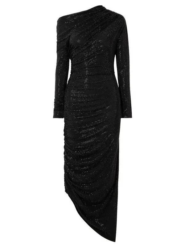 Cult Gaia Kumasi Cutout Crystal-embellished Dress - Black