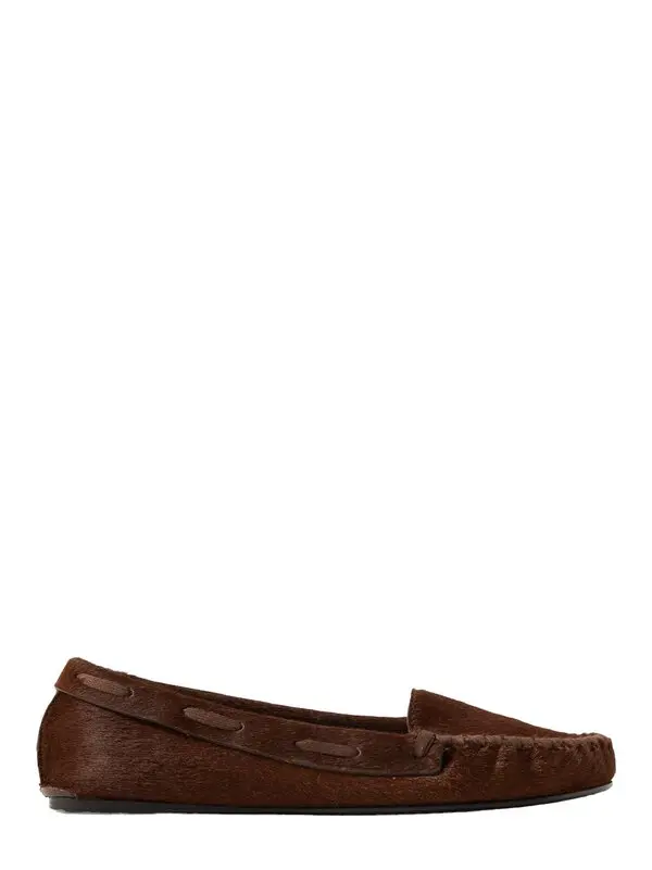 THE ROW Mabel Calf Hair Loafers - Brown