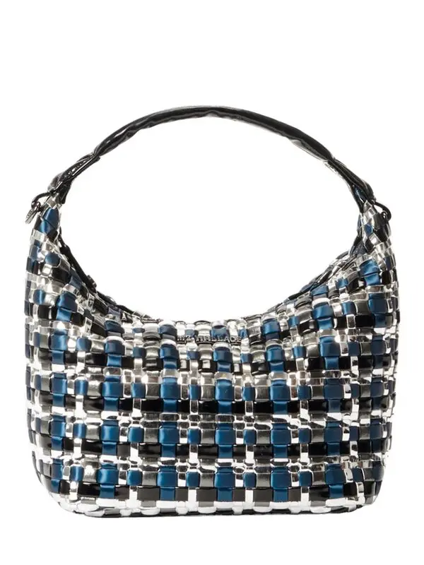 Mz Wallace Mini Woven Nylon Hobo - Midnight Woven