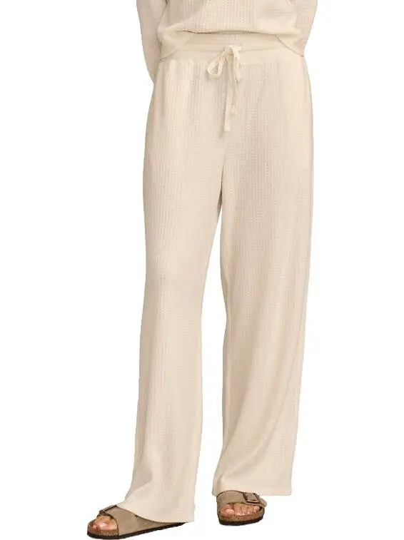 Lucky Brand Cloud Waffle Wide Leg Pants - Whisper White