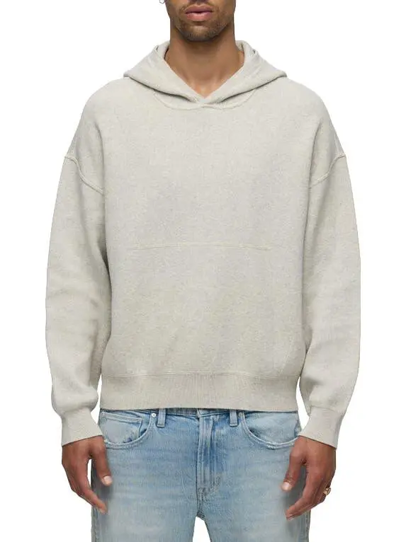 Hudson Jeans Cotton & Cashmere Double Knit Hoodie - Oatmeal
