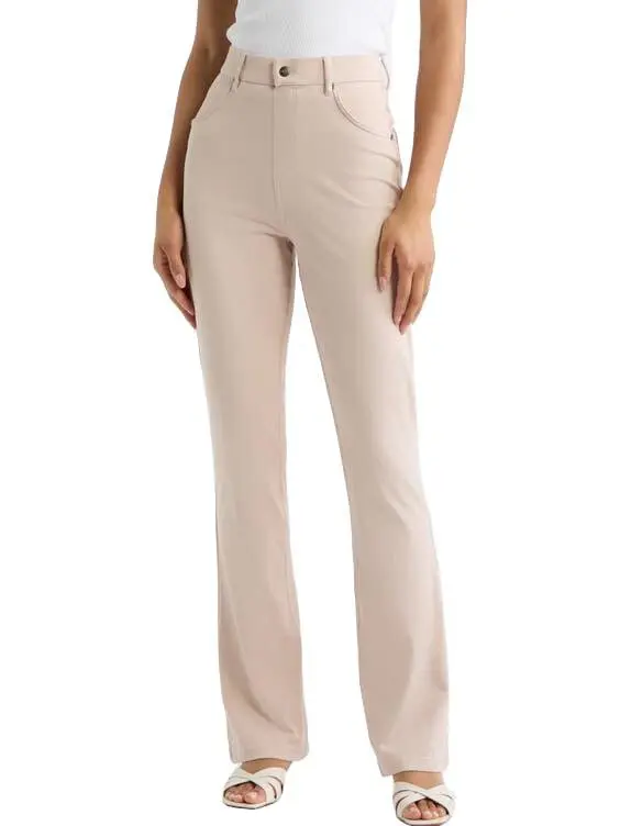 Hue Baby Bootcut Denim Leggings - Mushroom