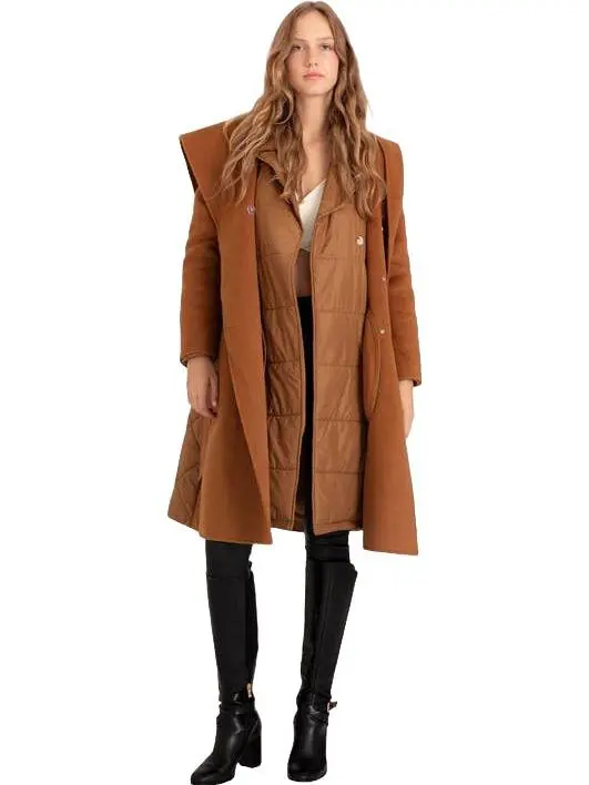 BELLE & BLOOM Walk Me Home Convertible Coat - Camel