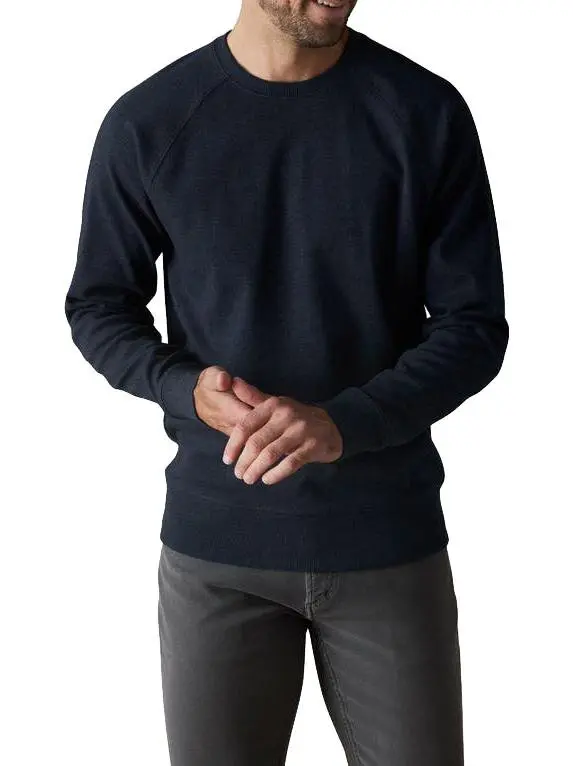 THE NORMAL BRAND Puremeso Everyday Crewneck Sweatshirt - Normal Navy