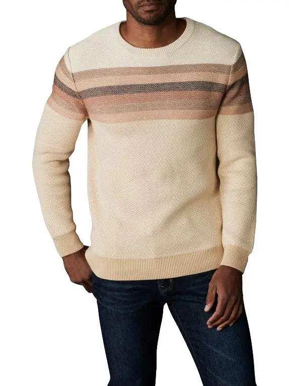 THE NORMAL BRAND Stripe Ski Sweater - Ivory Multi