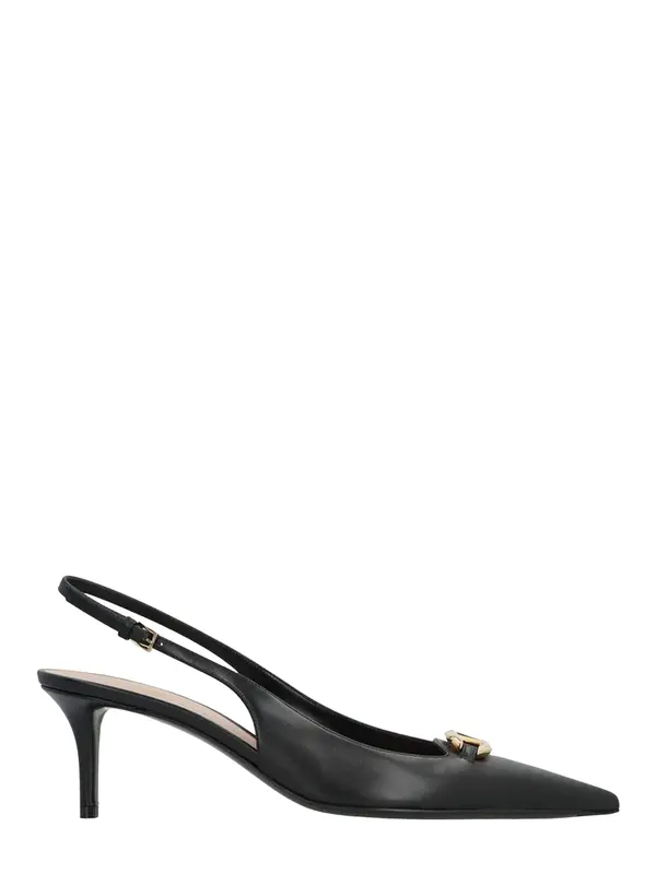 Valentino Garavani Leather Slingback Pumps - Black