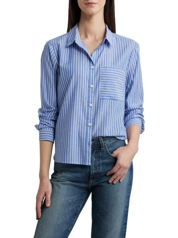 BEACHLUNCHLOUNGE Candy Stripe Cotton Blend Shirt - Monte Cavo