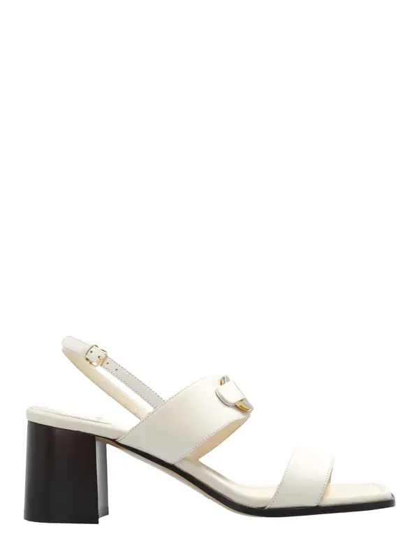 FERRAGAMO Lou Leather Sandals - White
