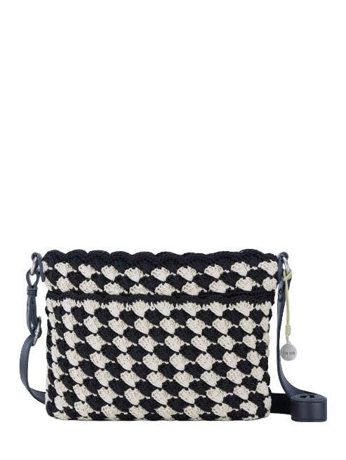 THE SAK Melrose Leather Crossbody Bag - Black Ecru Shell