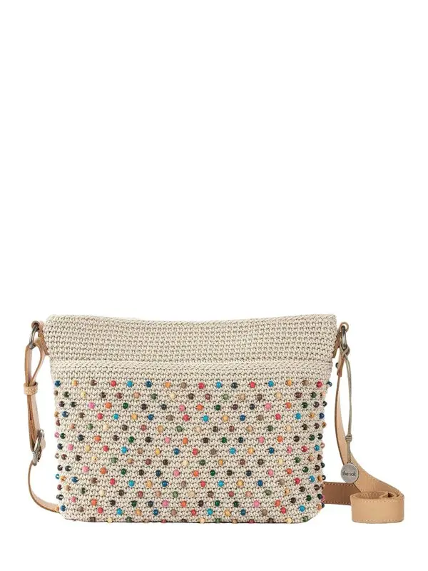 THE SAK Melrose Leather Crossbody Bag - Ecru Multi Beads