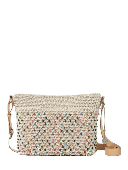 THE SAK Melrose Leather Crossbody Bag - Ecru Multi Beads