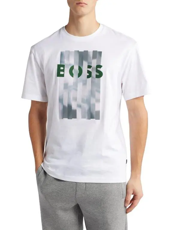 BOSS Tessin Logo Graphic T-shirt - White
