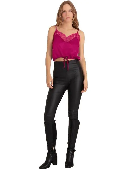 BELLE & BLOOM Friday Nights Lace Cami - Fuchsia