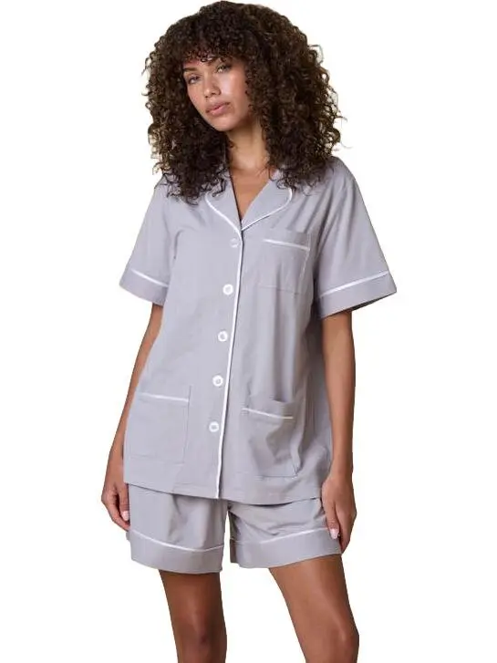 KIP Luxe Stretch Cotton Short Set - Haze