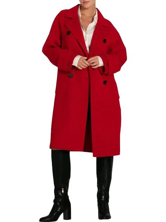 BELLE & BLOOM Rumour Has It Oversized Wool-blend Coat - Red