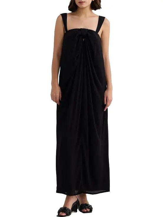 REISTOR Twilight Twist Strappy Maxi Dress - Black