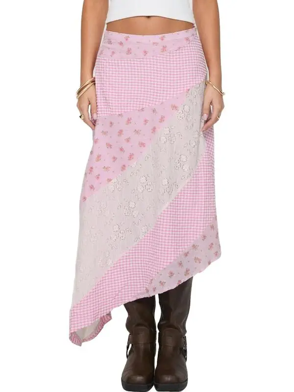Princess Polly Rennar Mixed Print Skirt - Pink Multi