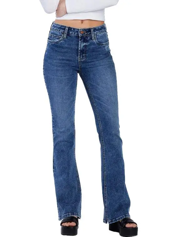 HINT OF BLU High-rise Flare Jeans - Eternal Blue
