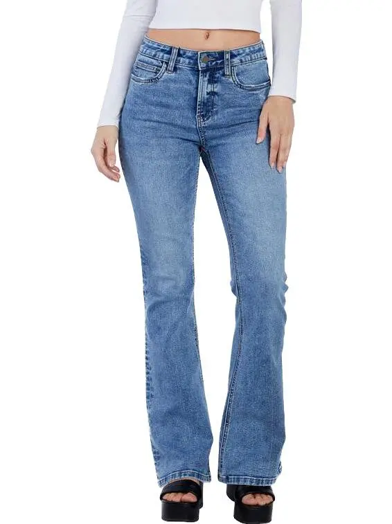 HINT OF BLU High-rise Flare Jeans - Infinite Blue