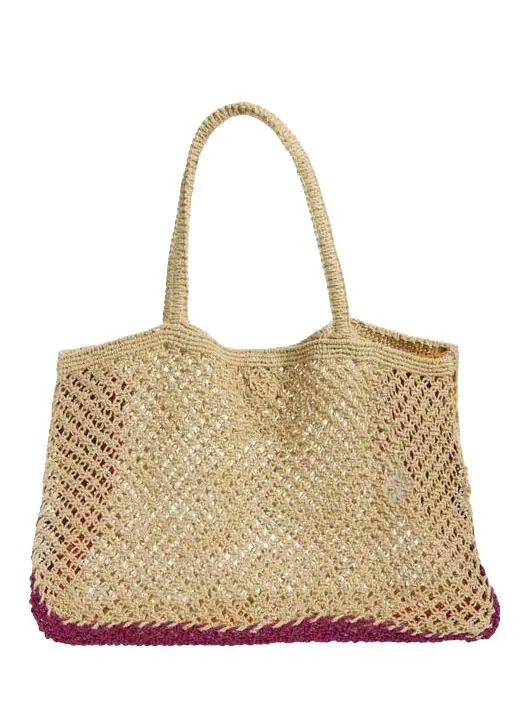 L*Space Moonlight Woven Jute Tote - Man/ Pim/ Ber