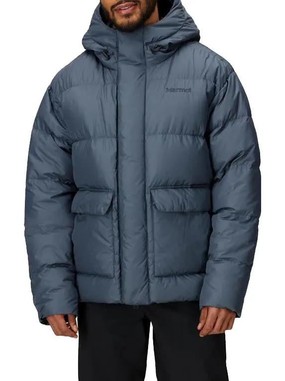 MARMOT Stockholm Hooded 700 Fill Power Down Jacket - Thunderhead