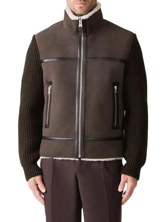 Mackage Jonathan Mixed Media Jacket - Coffee-natural