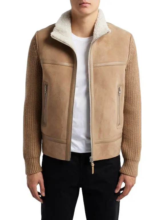 Mackage Jonathan Mixed Media Jacket - Light Camel-natural