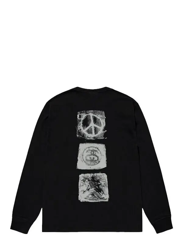 StÜssy Mono Long Sleeve Tee Shirt - Black