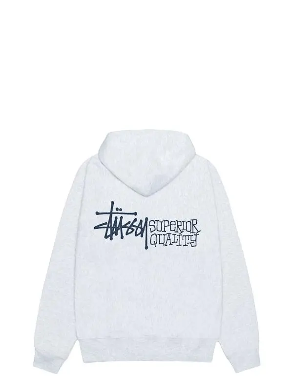 StÜssy Superior Quality Zip Hoodie - Ash Heather