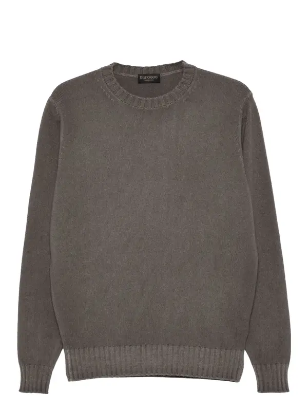 DELL'OGLIO Crew Neck Sweater - Grey