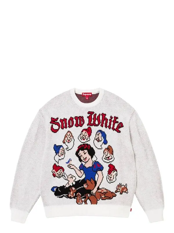 Supreme Intarsia Knit Snow Sweater - White