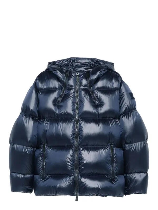 Add Hooded Puffer Jacket - Blue