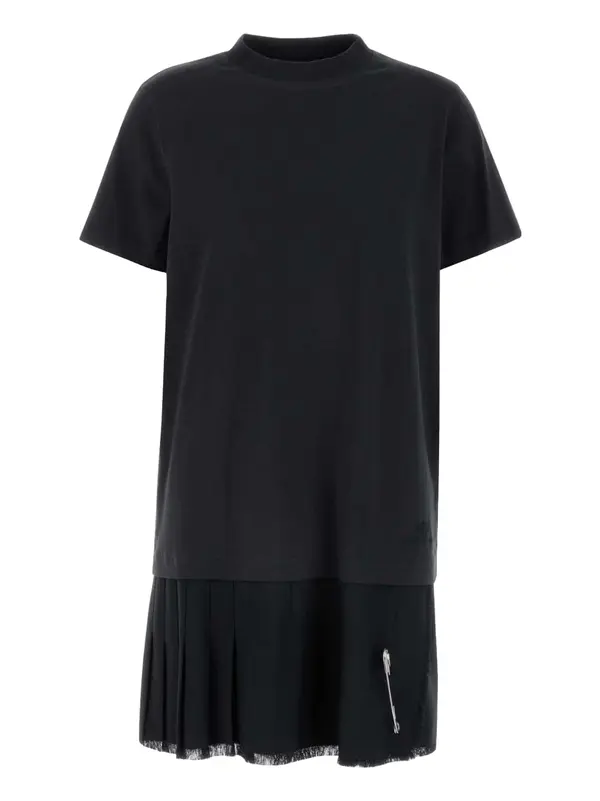 Balenciaga Cotton T-shirt Dress - Black