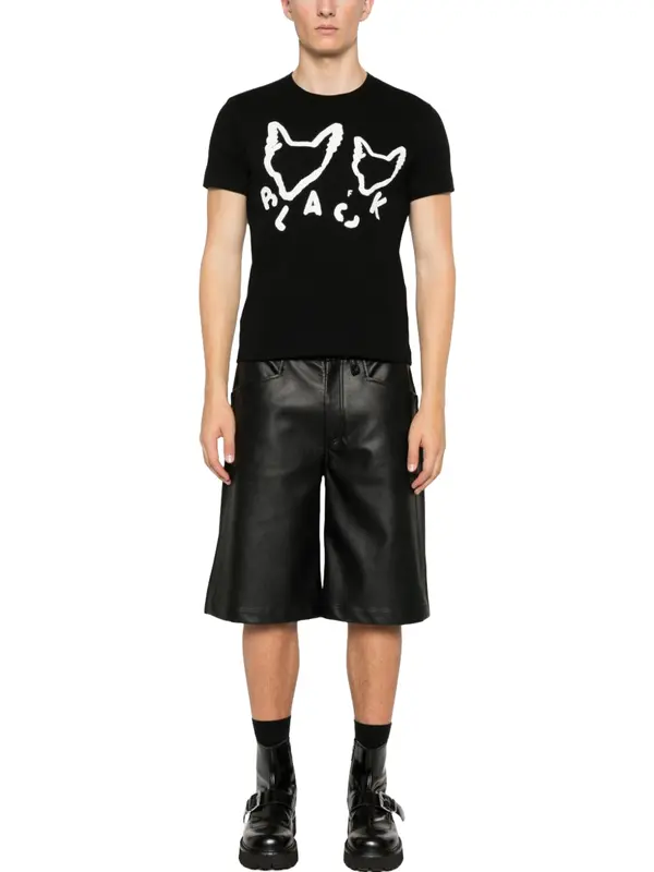 BLACK COMME DES GARÇONS Cat-print T-shirt - Black