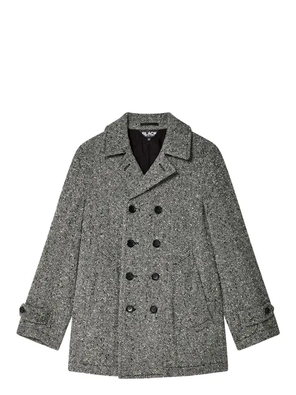 BLACK COMME DES GARÇONS Herringbone Coat - Black