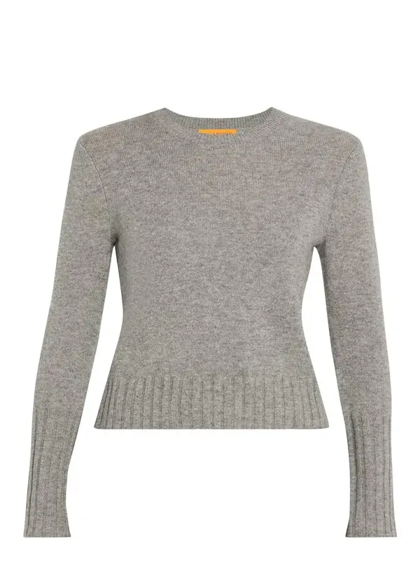 Guest In Residence Shrunken Crewneck Sweater In Cashmere - Gray