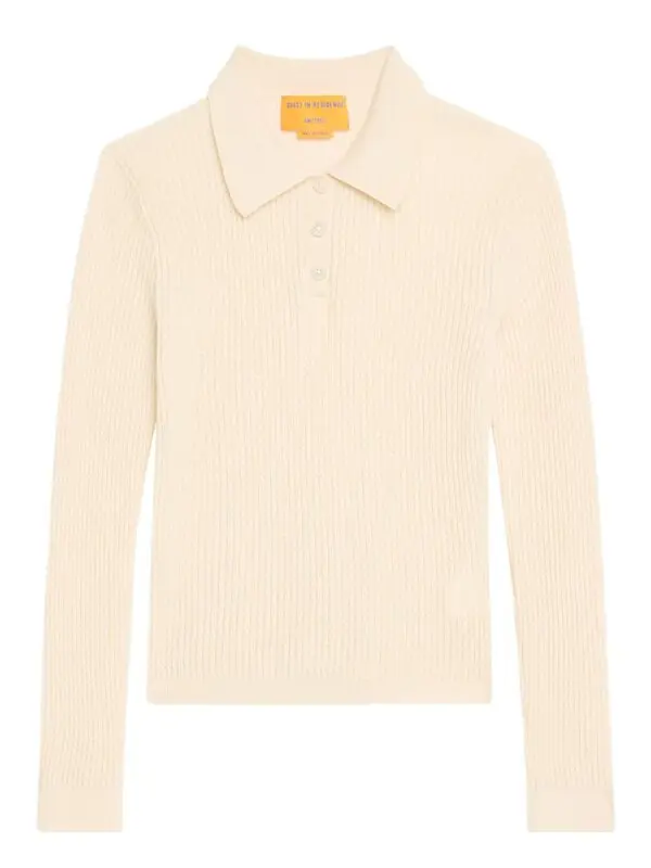 Guest In Residence Shrunken Crewneck Sweater In Cashmere - Natural