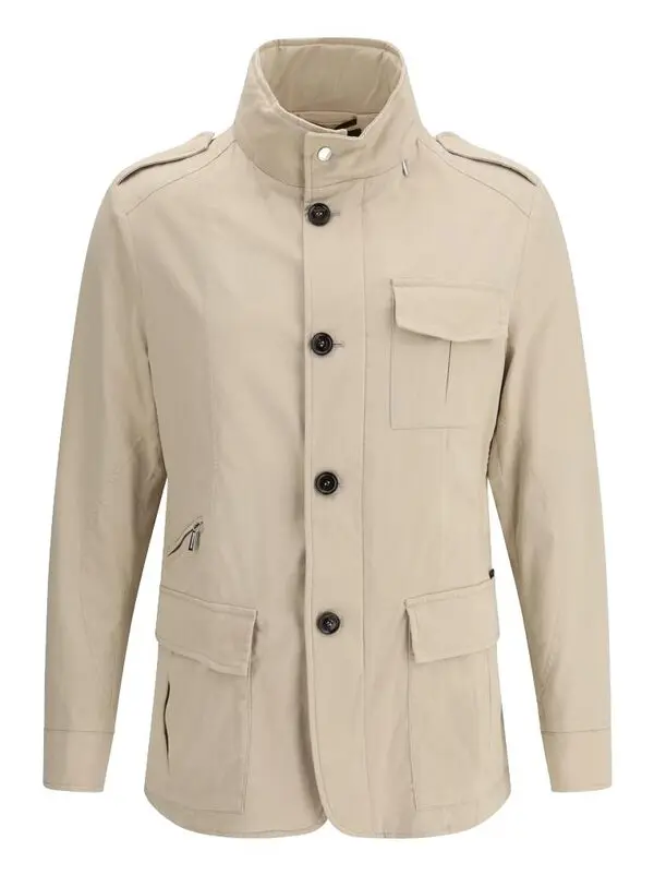 MOORER Cotton Porto-sac Jacket - Beige
