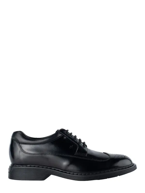 Hogan Leather Lace-up - Black