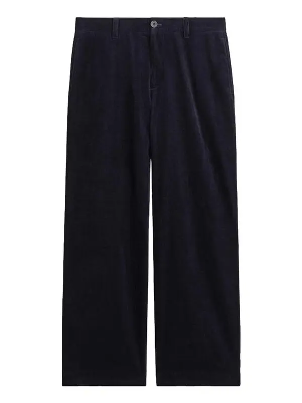 Cos Corduroy Wide-leg Trousers - Navy