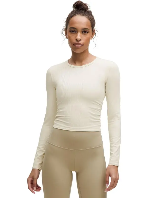 Lululemon All It Takes Ribbed Long-sleeve Shirt - Light Ivory